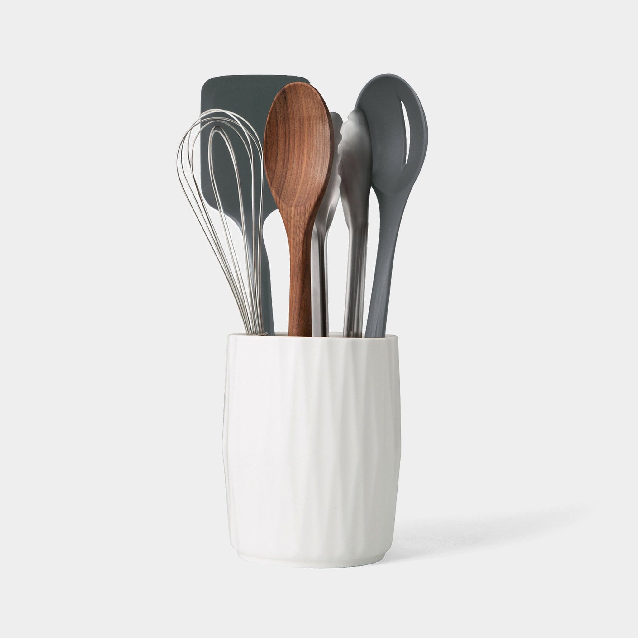 6-Piece Kitchen Utensil Set with Ceramic Crock